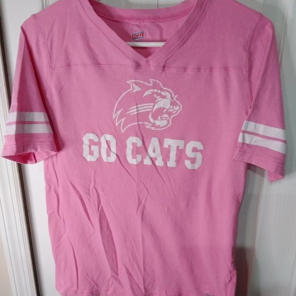 Soffe | Tops | Soffe Xl Pink Go Cats Tee | Poshmark